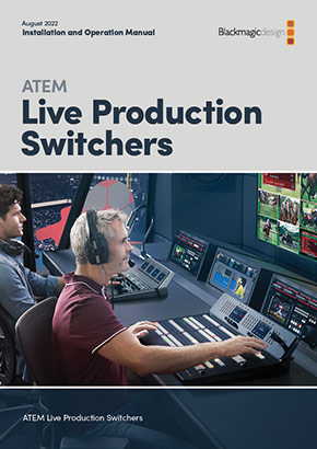 ATEM Production Studio Switchers Manual