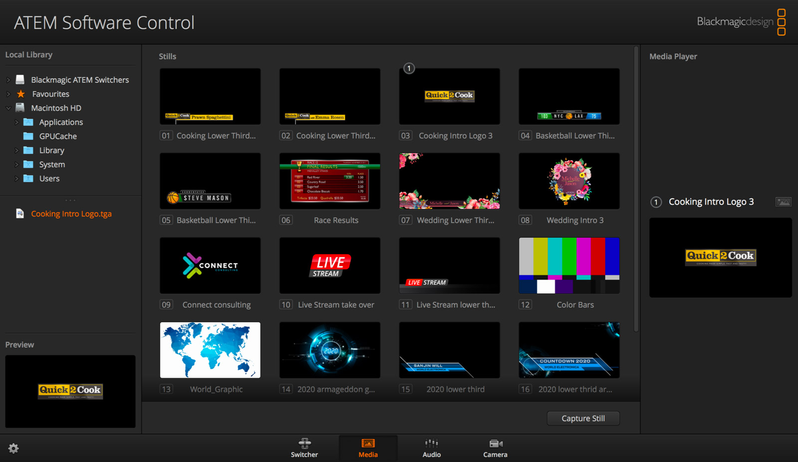 ATEM Constellation 8K – Software Control | Blackmagic Design