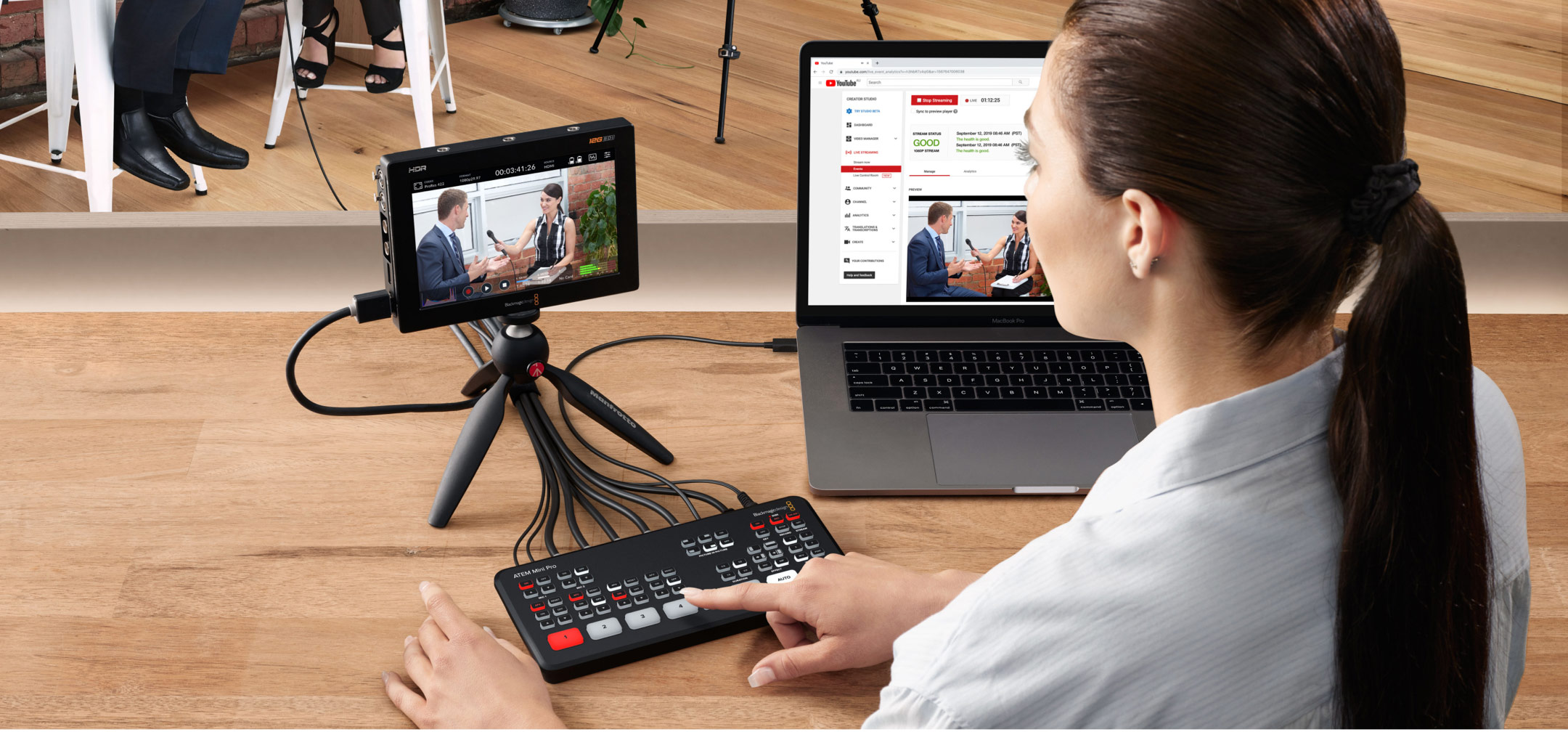 HDMI Live Stream Switcher | Advanced Video Mixing | ATEM Mini Pro