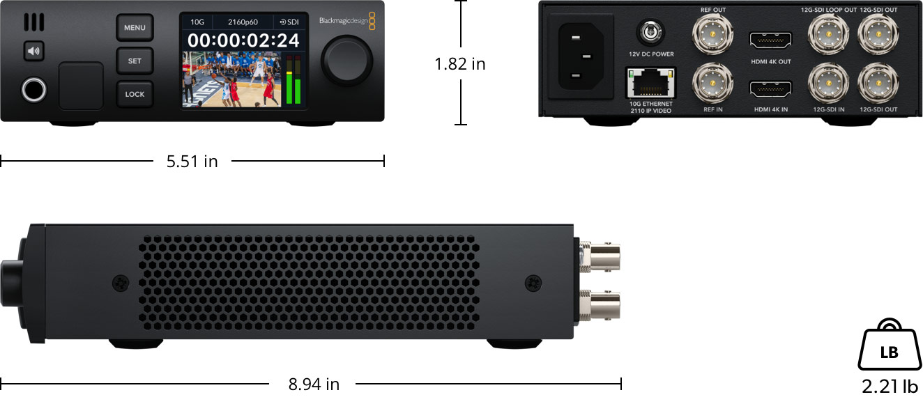 Blackmagic 2110 IP Converter – Tech Specs | Blackmagic Design