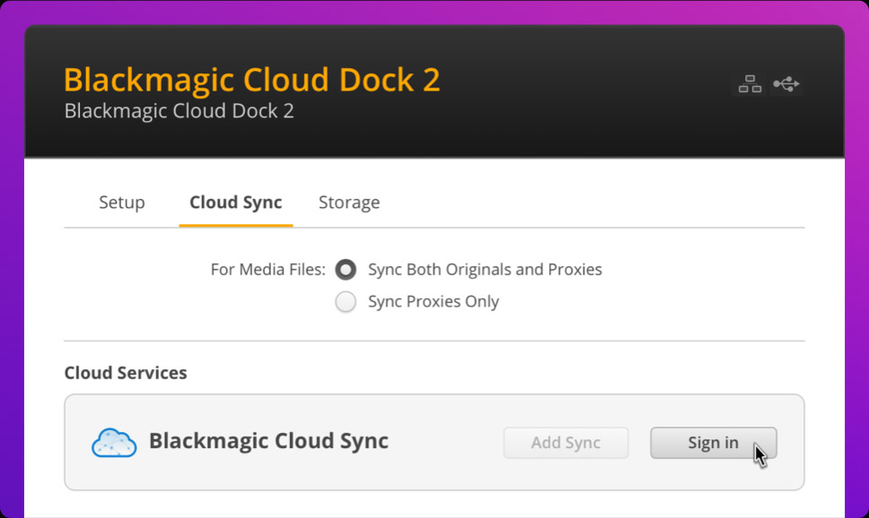 Blackmagic Cloud Dock | Blackmagic Design