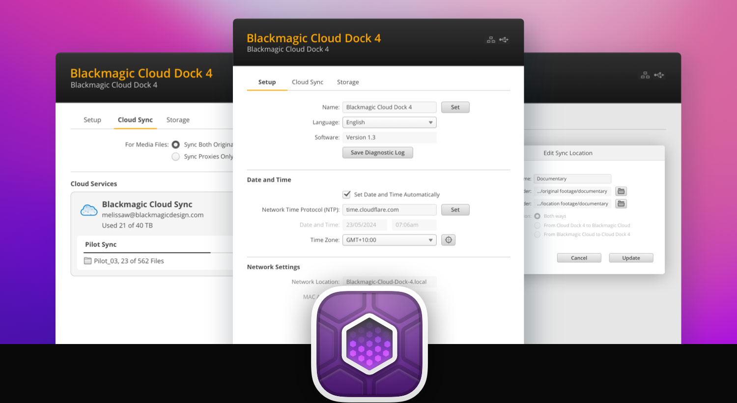 Blackmagic Cloud Dock | Blackmagic Design