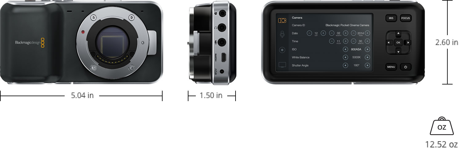 Blackmagic Pocket Cinema Camera - CINECAMPOCHDMFT - BMD