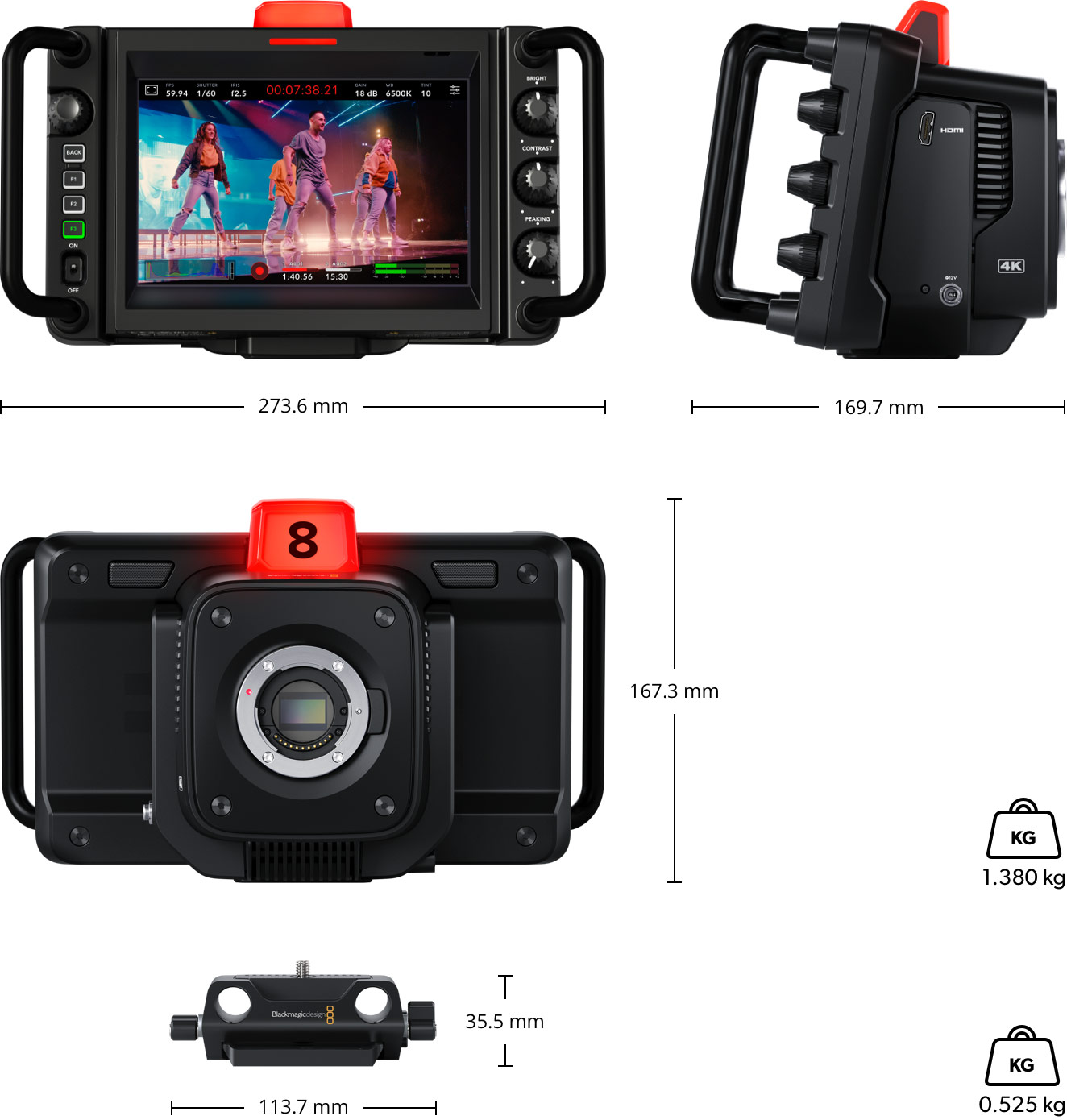 Видеокамера Blackmagic Studio Camera 4K Plus купить в Москве, России ...