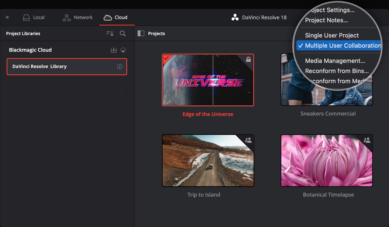 DaVinci Resolve – Collaboration | Blackmagic Design