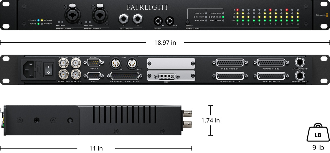 Fairlight Audio Interface - 3dots Distribution | Aputure Lighting | Blackmagic Design | Deity ...