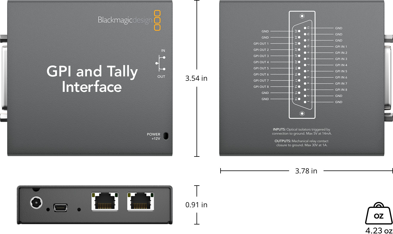 Blackmagic GPI and Tally Interface