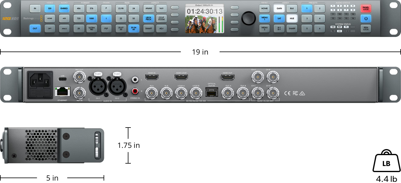 Teranex Standards Converters – Tech Specs | Blackmagic Design